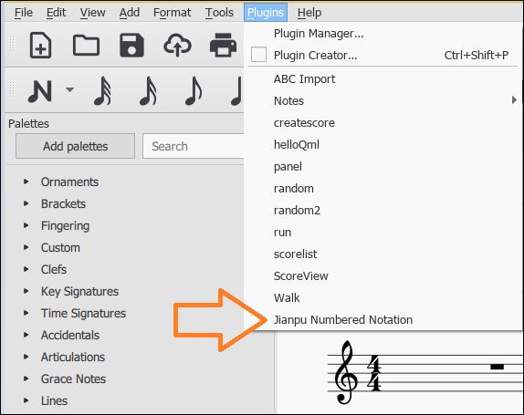 Plugin Jianpu MuseScore: Plugin Jianpu