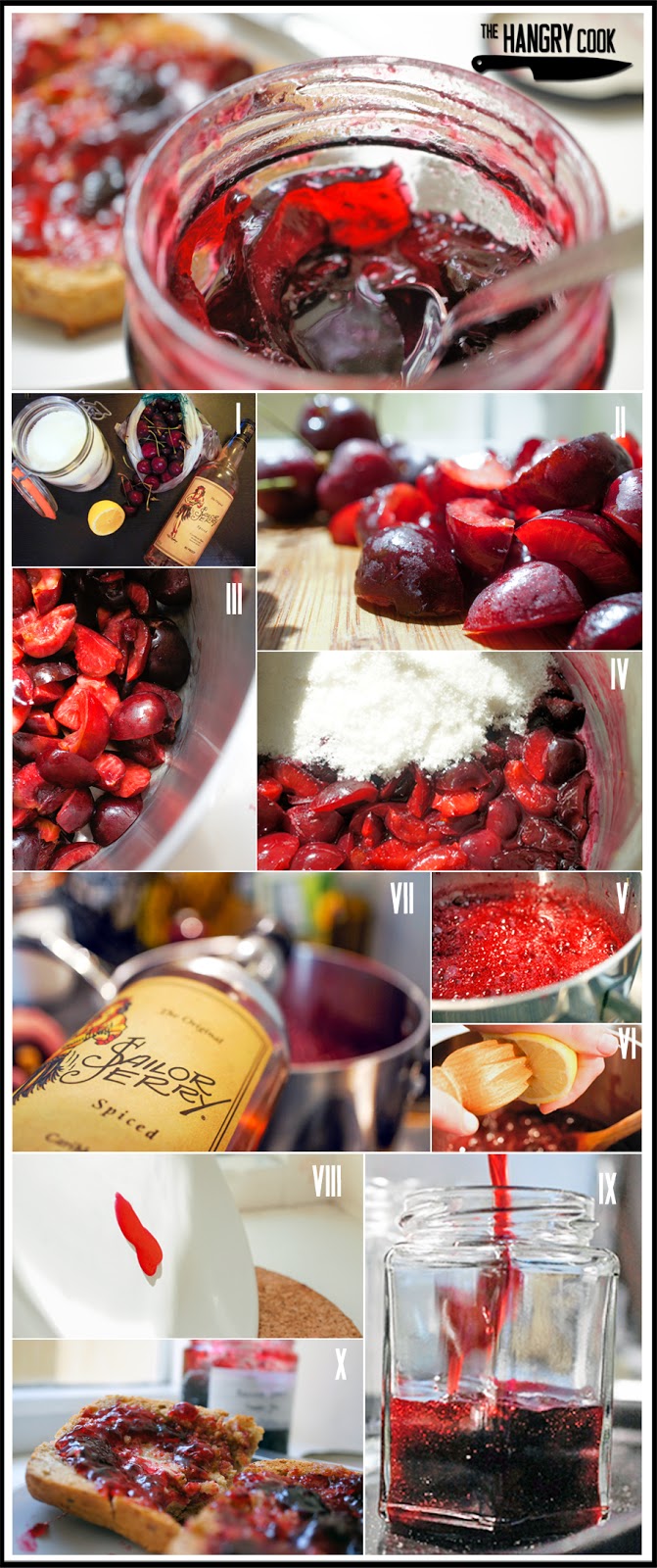 The Hangry Cook: Cherry and Sailor Jerry Rum Jam