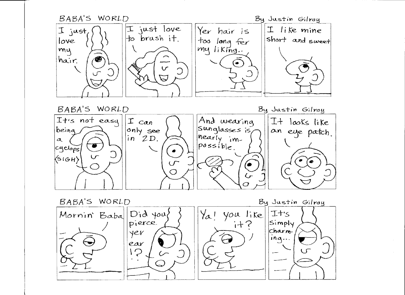 "Baba's World" comic strips