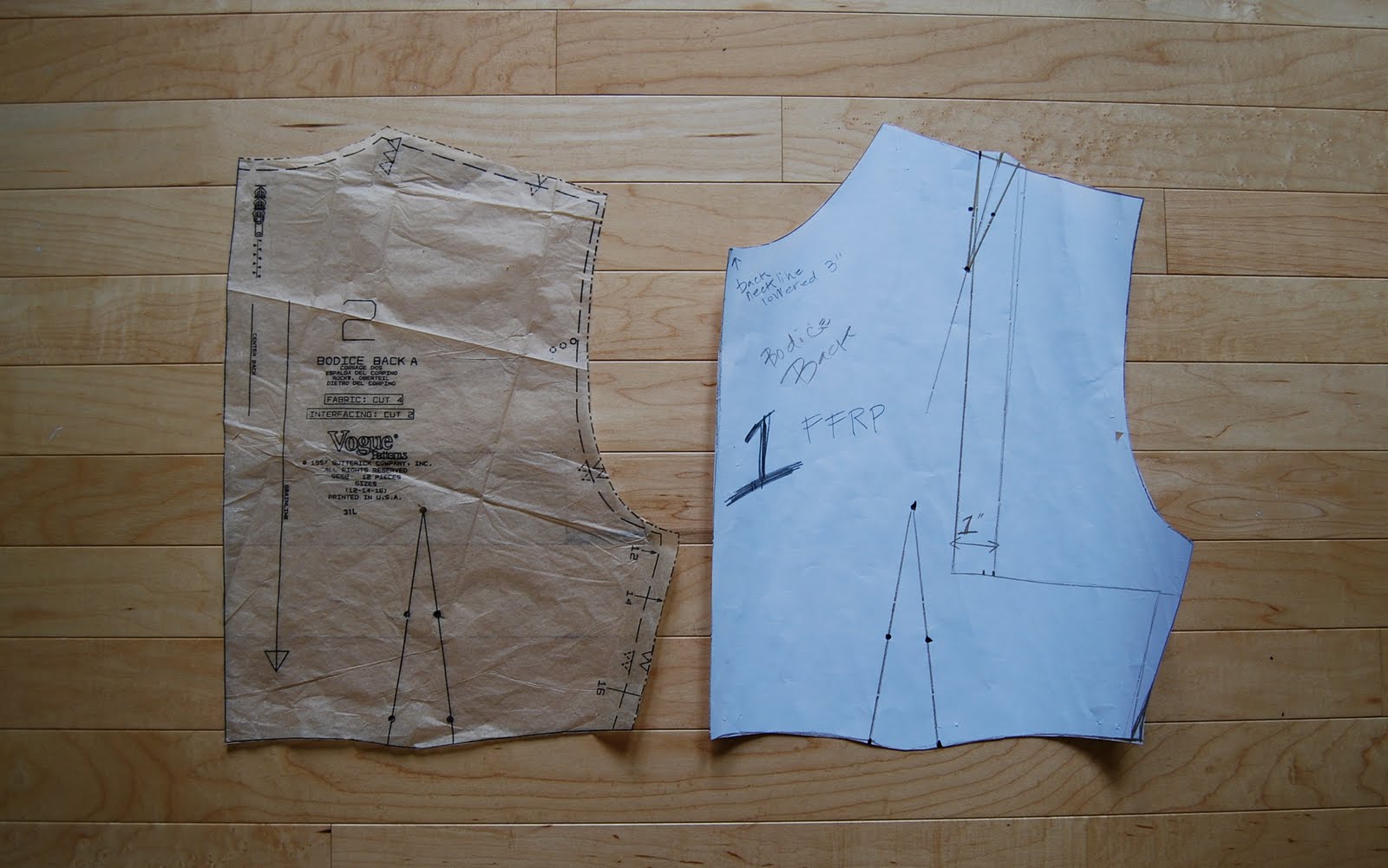 liza jane sews: Brownilocks And The Three Broad Back Alterations