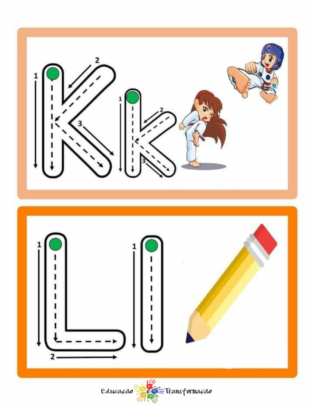 Alfabeto grafomotor Fichas para trabalhar o alfabeto grafomotor ...
