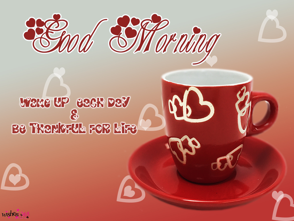 Poetry and Worldwide Wishes: Good Morning Wishes Image with Tea Red Cup ...