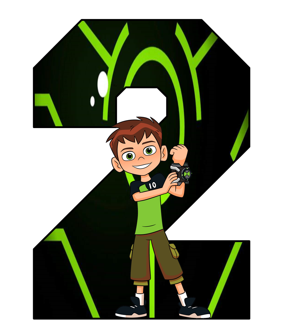 Kits imprimibles gratis : Números Ben 10