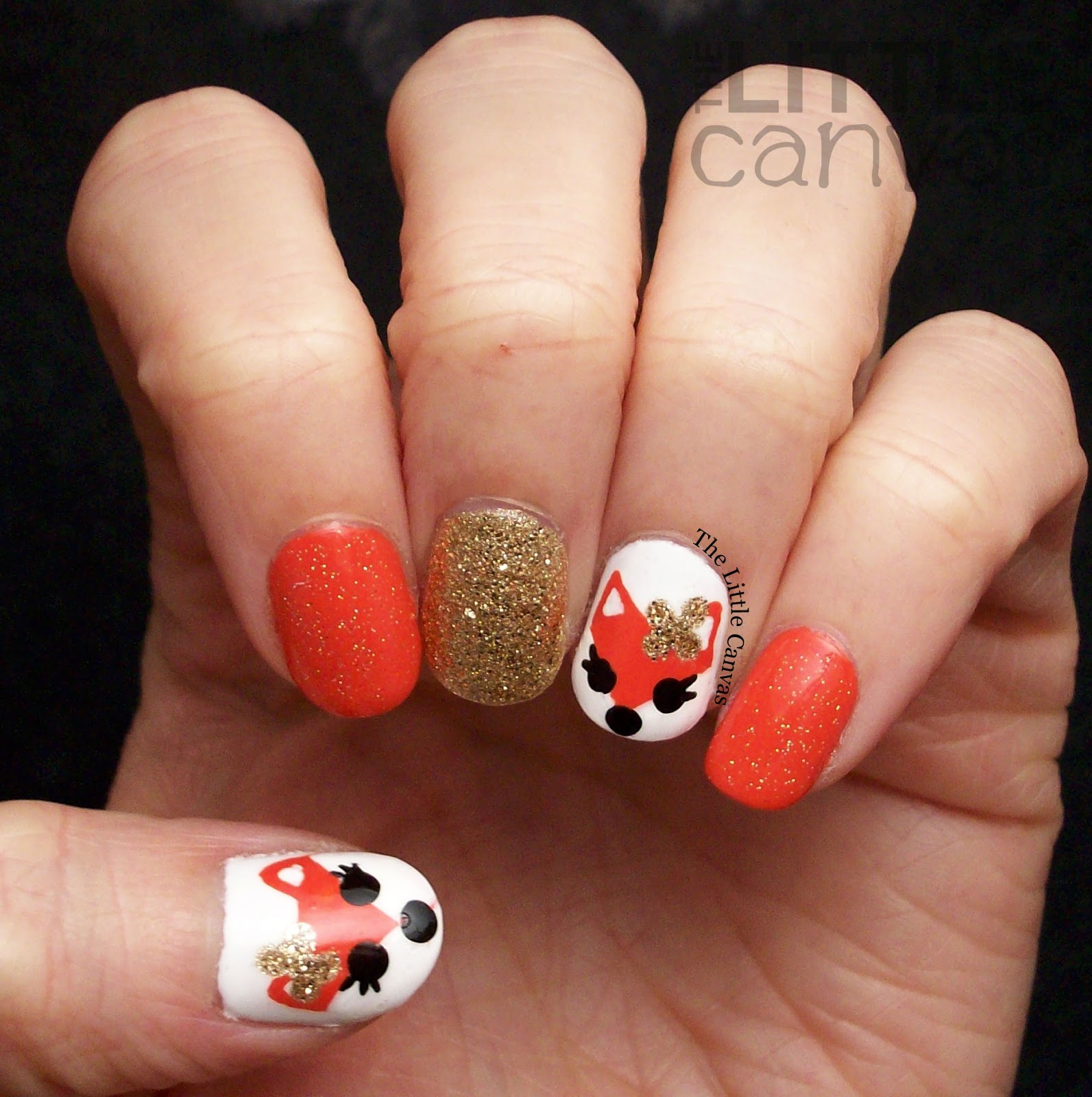 Fox Nail Art Inspired by 25 SweetPeas! - The Little Canvas
