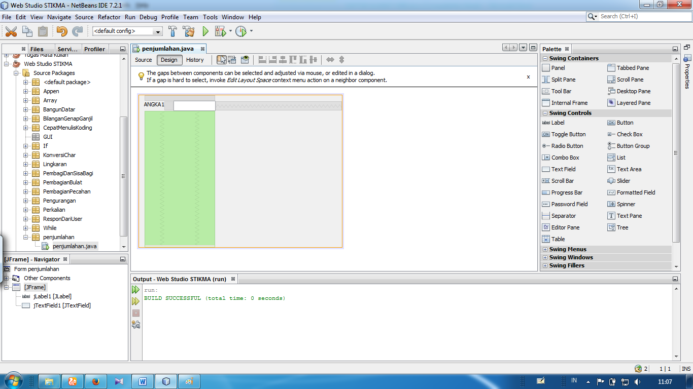 Contoh Program Penjumlahan Java Netbeans ~ Materi Java Pemula