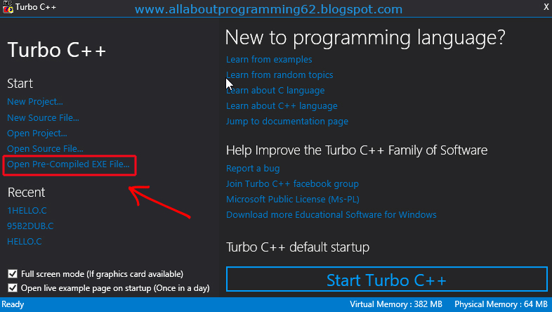 How to run (16-bit) .exe files output by Turbo C++ ?? - All About ...
