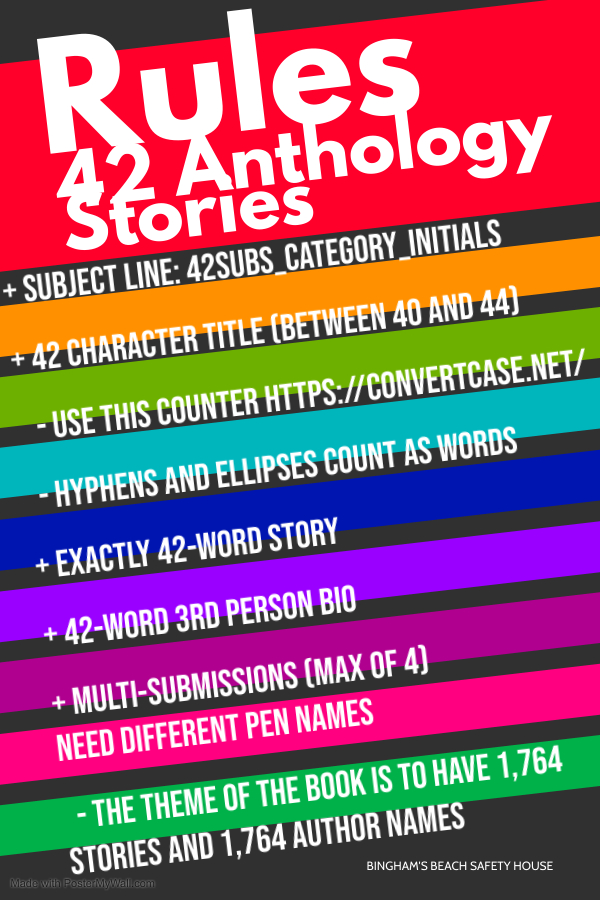 BAM Writes A Blog: Project 42 Stories Anthology Guidelines