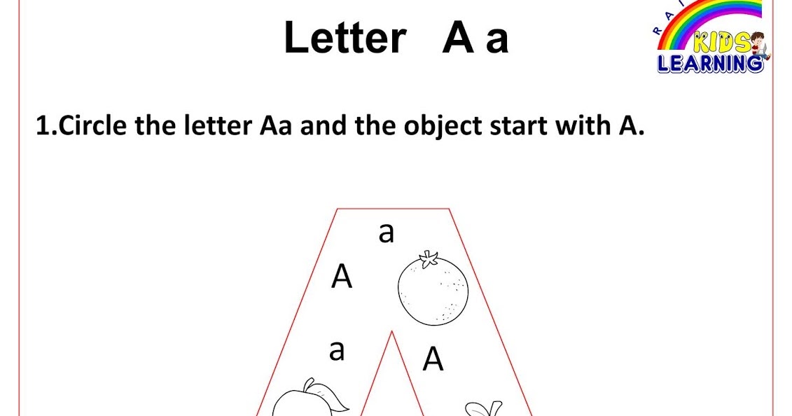Rainbow Kids Learning: Identify The Letter And circle Them
