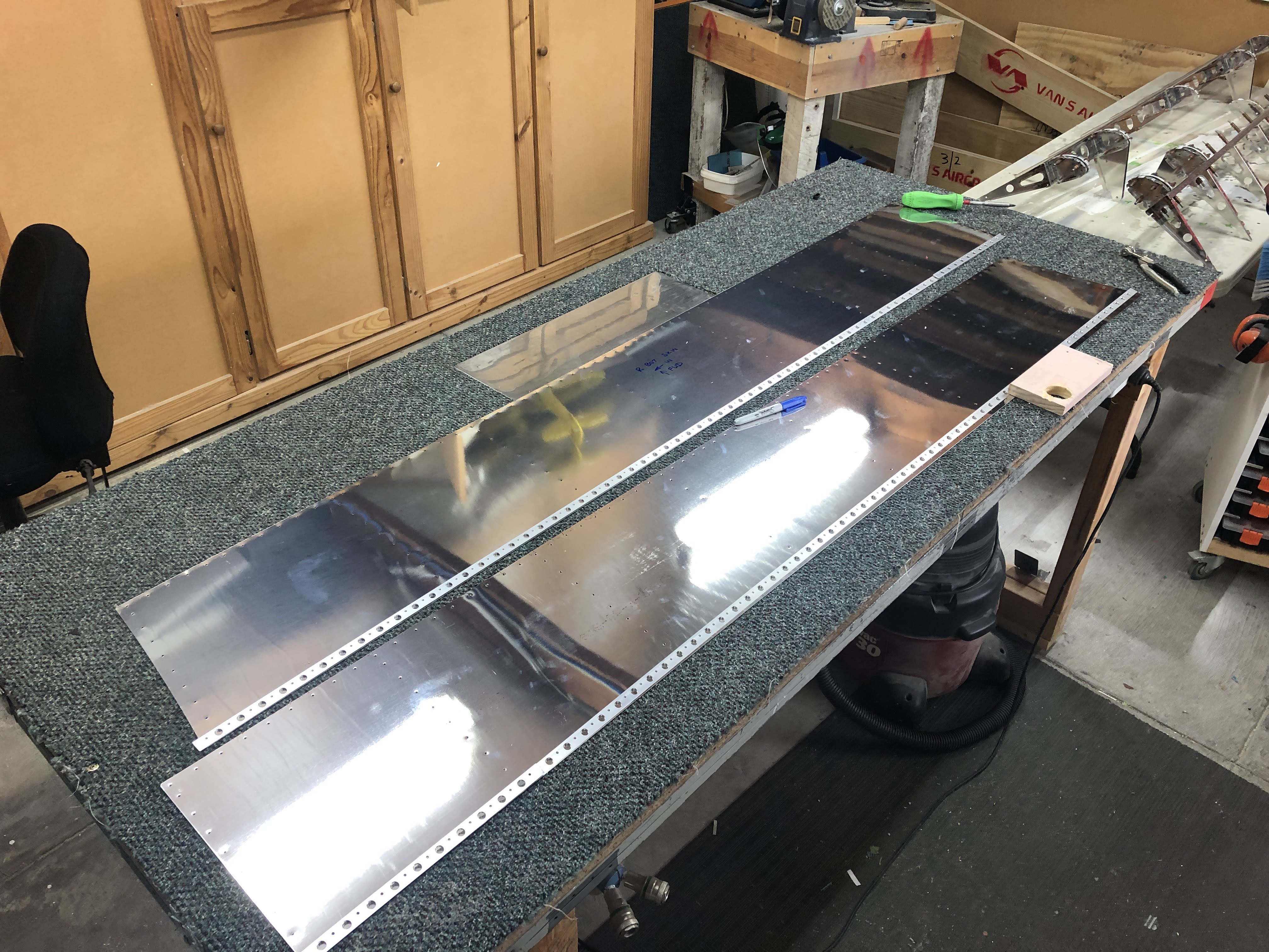 Trent's RV14 Build: 21-05 -> 06: Flap skin / trailing edge preparation