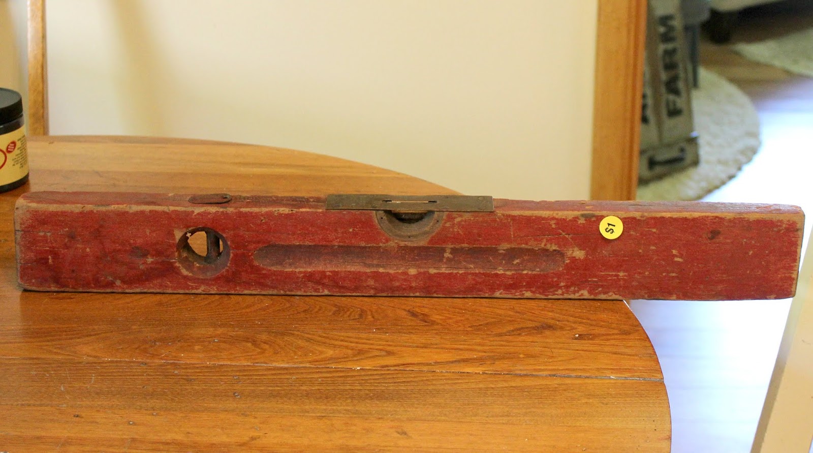 Repurposed Vintage Wooden Level with Hooks & Image Transfers ...