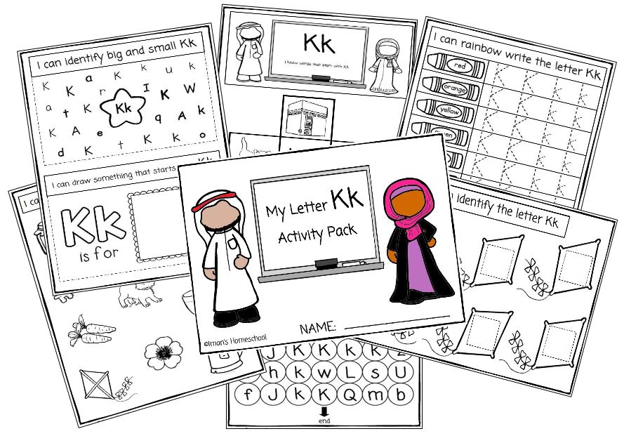 Iman's Homeschool ~ The Curriculum: Letter Kk Activity Pack
