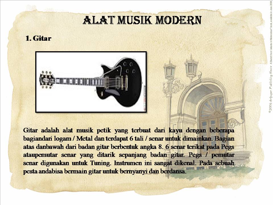 Sekripsi Ku: CONTOH ALAT MUSIK MODERN DAN PENGERTIANNYA