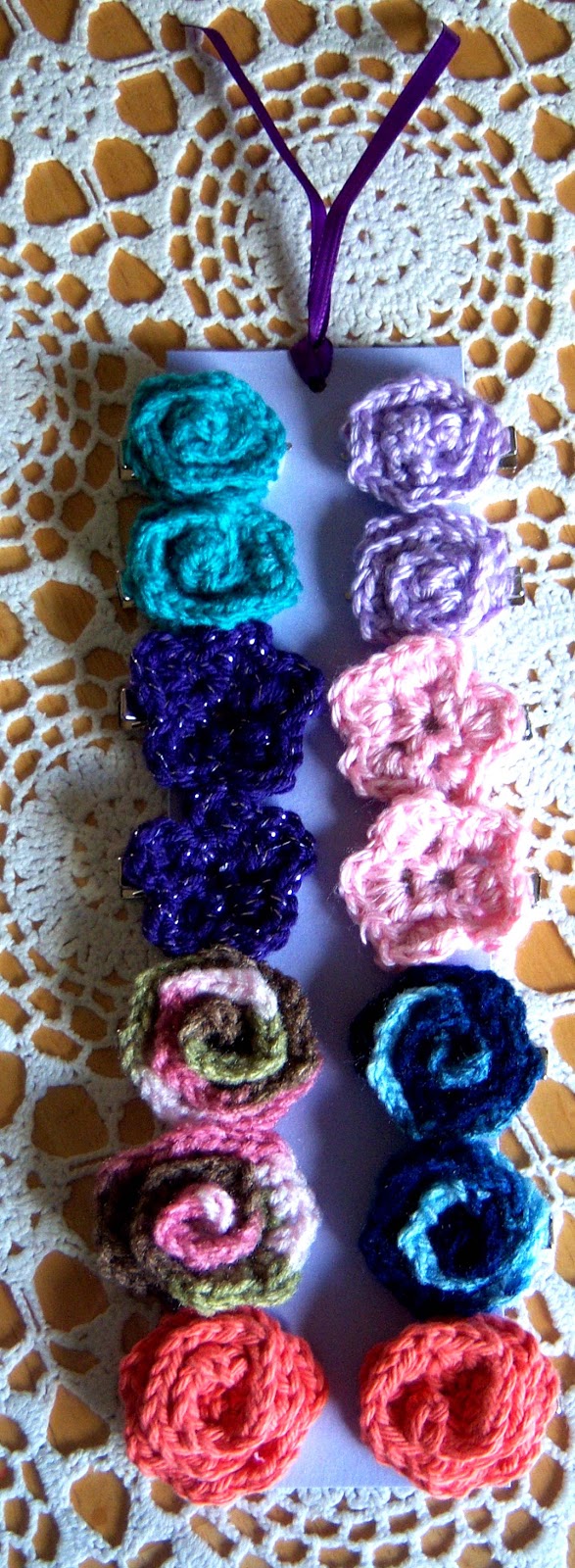 Shoregirl's Creations: Crocheted Barrettes