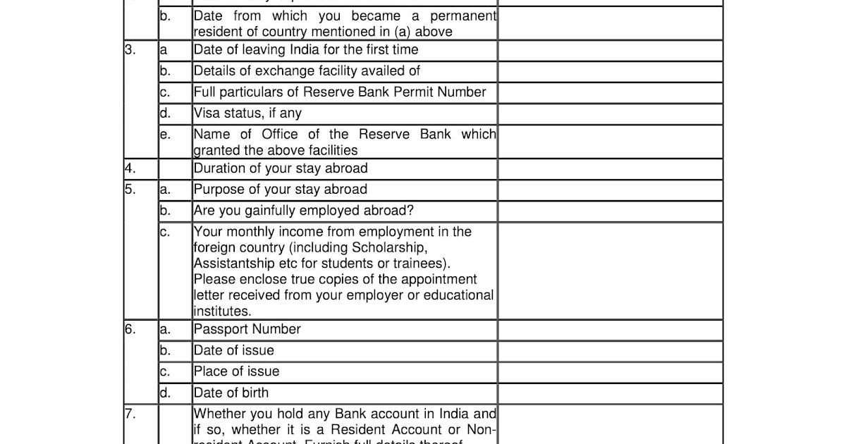 LIC Branches in India: LIC Forms Download - LIC NRI Questionnaire form