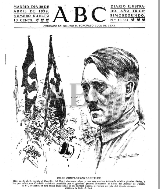 el ventano: Portada de ABC en el cincuenta cumpleaños de Hitler el 20 ...
