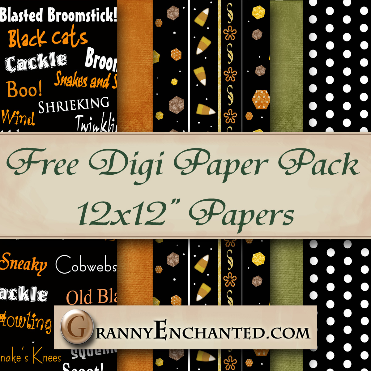 GRANNY ENCHANTED'S BLOG: Free Kit 34 Autumn Digi Scrapbook Paper Pack
