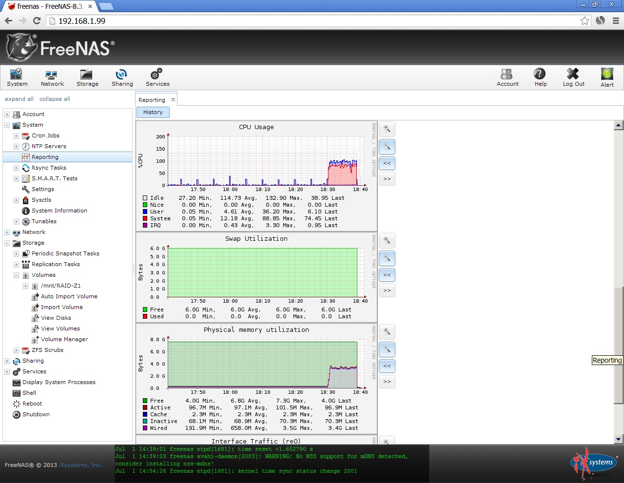 3.2.1 Setup 1 - FreeNAS Performace Tests | Build Your Own NAS (BYON)