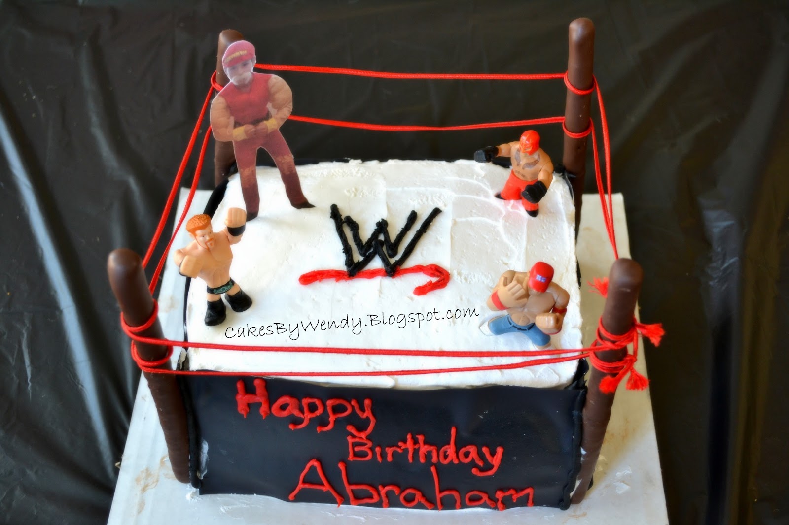 Decorating One Cake at a Time.......: A WWE Cake for my Nephew!!
