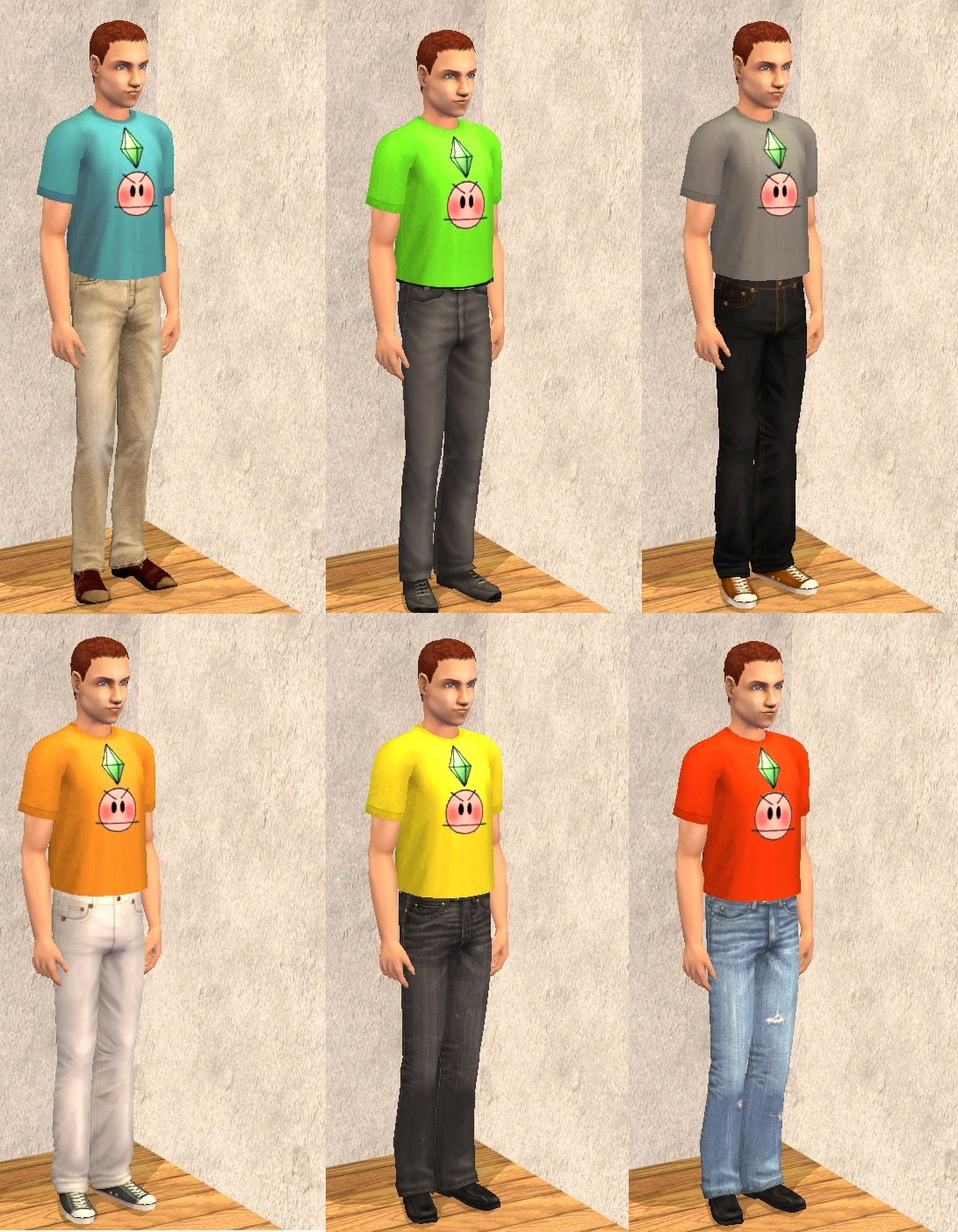 TheNinthWaveSims: The Sims 2 - Angry Sim AM T-Shirts Separated Plus ...
