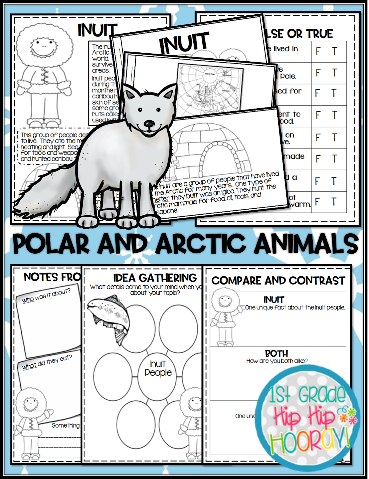 1st Grade Hip Hip Hooray!: Polar and Arctic Animals