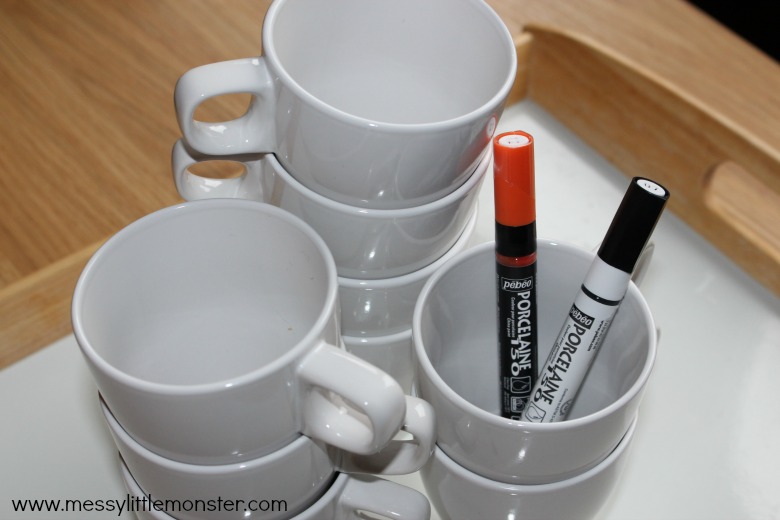 Make your own DIY Snowman Mug - Messy Little Monster