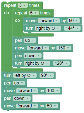 雲林SONG: Solutions to Blocky Game Turtle (Blockly 烏龜遊戲參考解法)