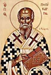 El Santo del Dia: 23 DE FEBRERO SAN POLICARPO DE ESMIRNA OBISPO Y MÁRTIR