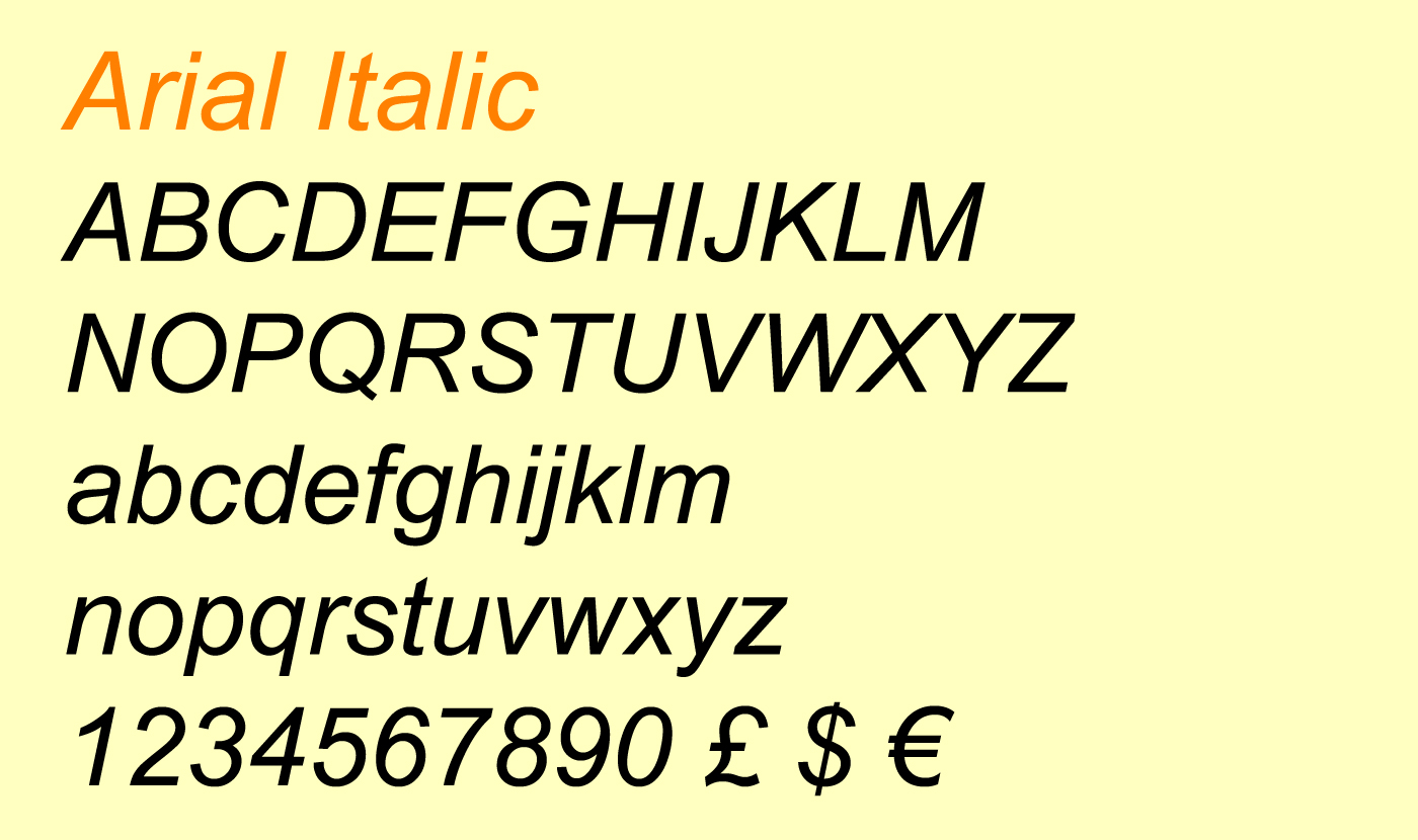 Film Fan: Typeface: Arial