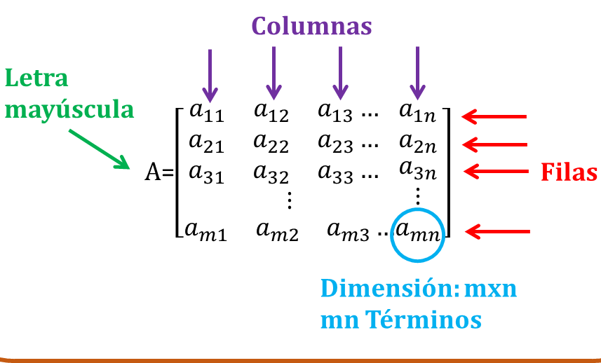 Matrices: DEFINICIÓN