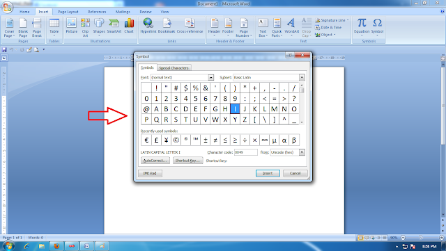 Bagaimana cara memasukkan simbol / insert simbol di microsoft word 2007 ...
