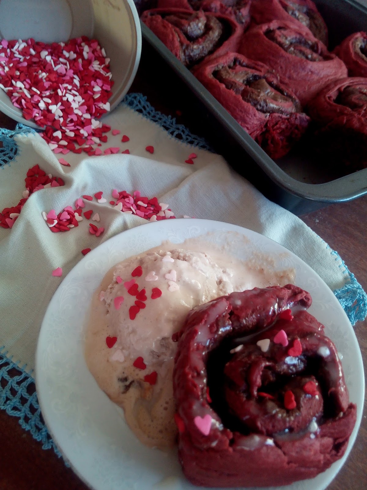 Red Velvet Nutella Rolls