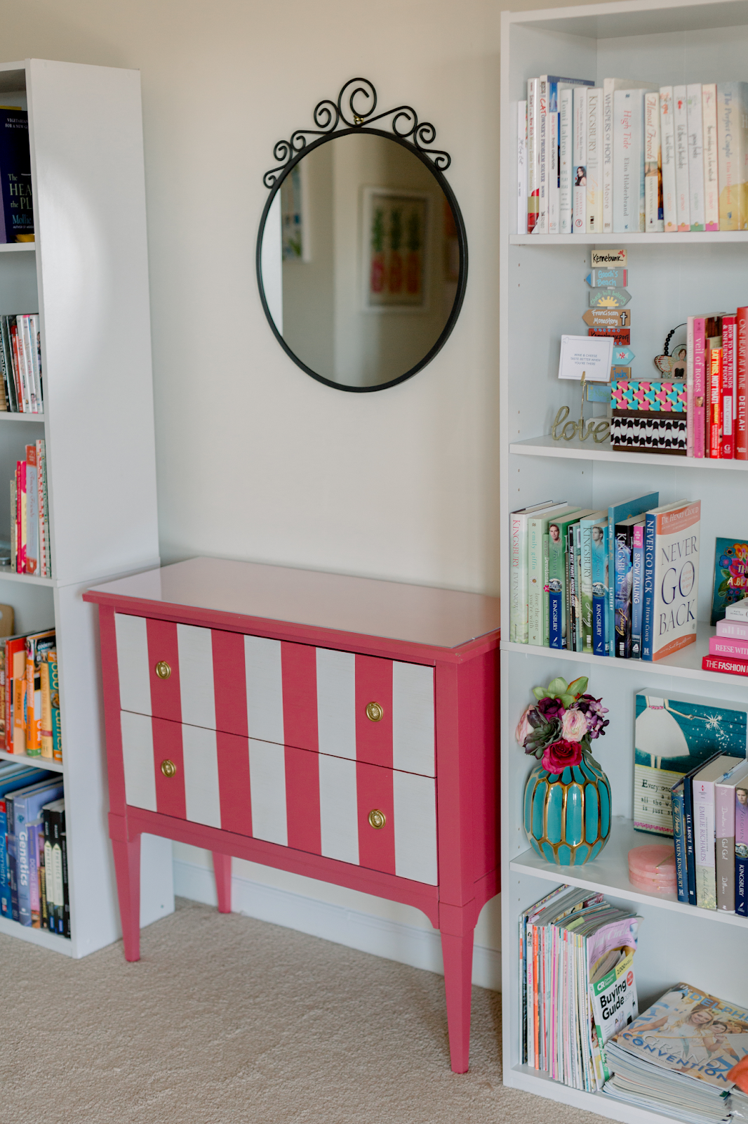 How To Design Color-Coded Statement Shelves. | Southern Belle in Training