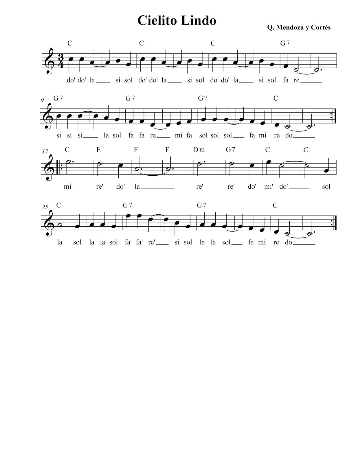 arpón teatro cantidad cielito lindo para flauta torneo Peave Reclamación