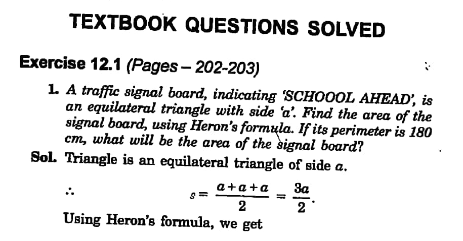 Herons formula class 9 math - Studypur