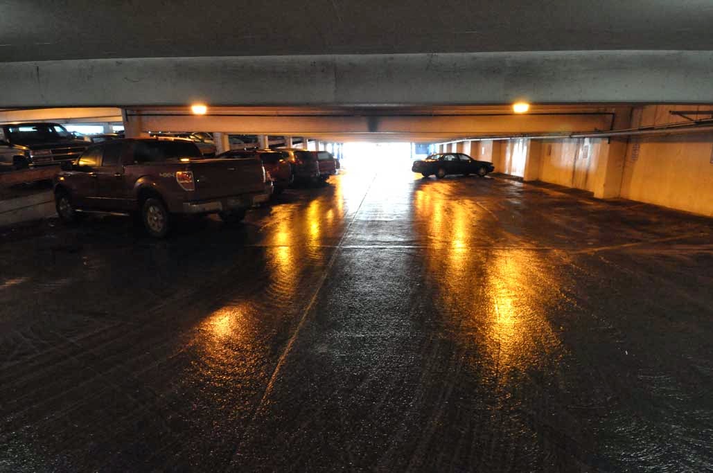 Taken For Granted: Wet Parking Ramp Reflections