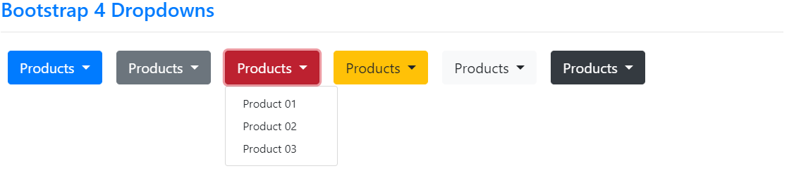 Bootstrap 4 Dropdowns