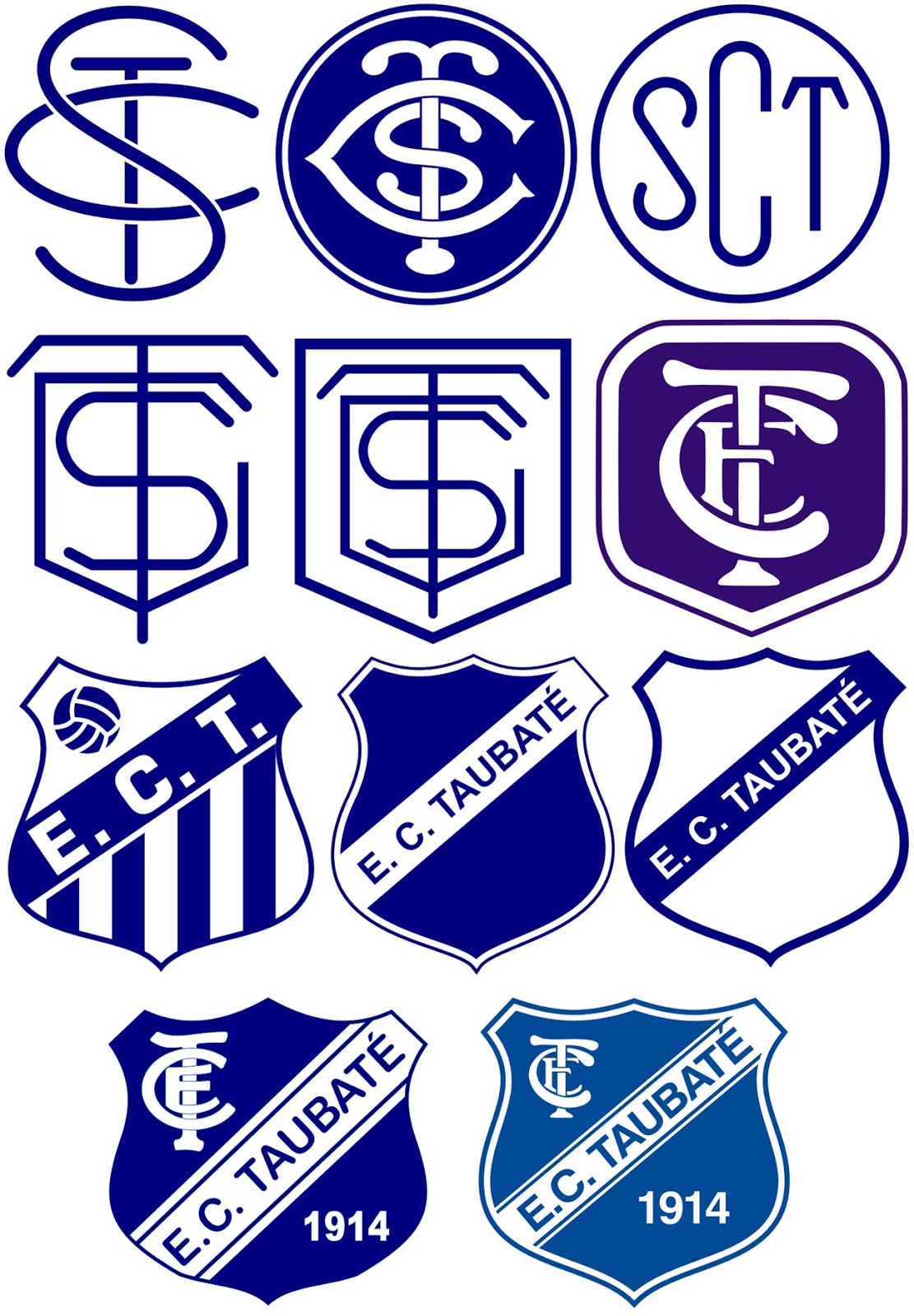 E.C. Taubaté - SP | Taubaté, Futebol nacional, Escudos de futebol