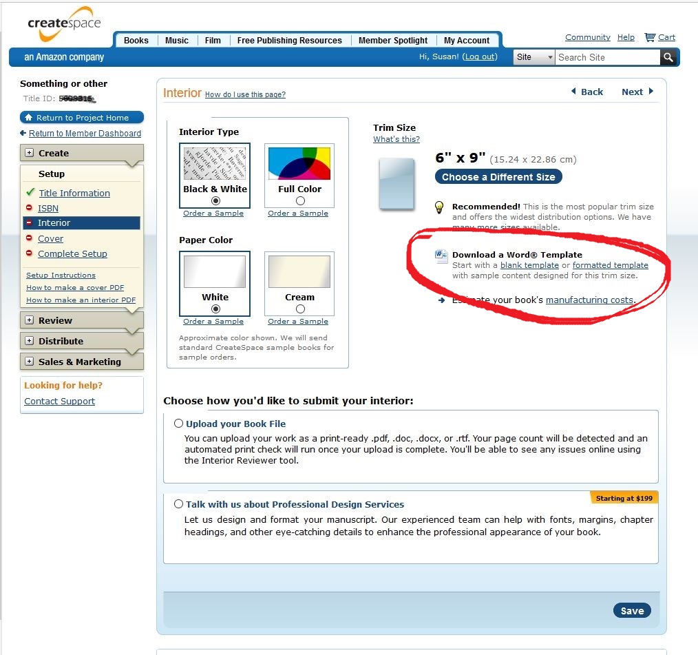 Publishing with CreateSpace by Susan Price
