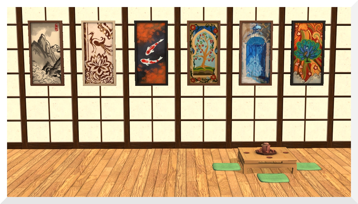 TheNinthWaveSims: The Sims 2 - The Sims 4 City Living Far East Wall Art ...