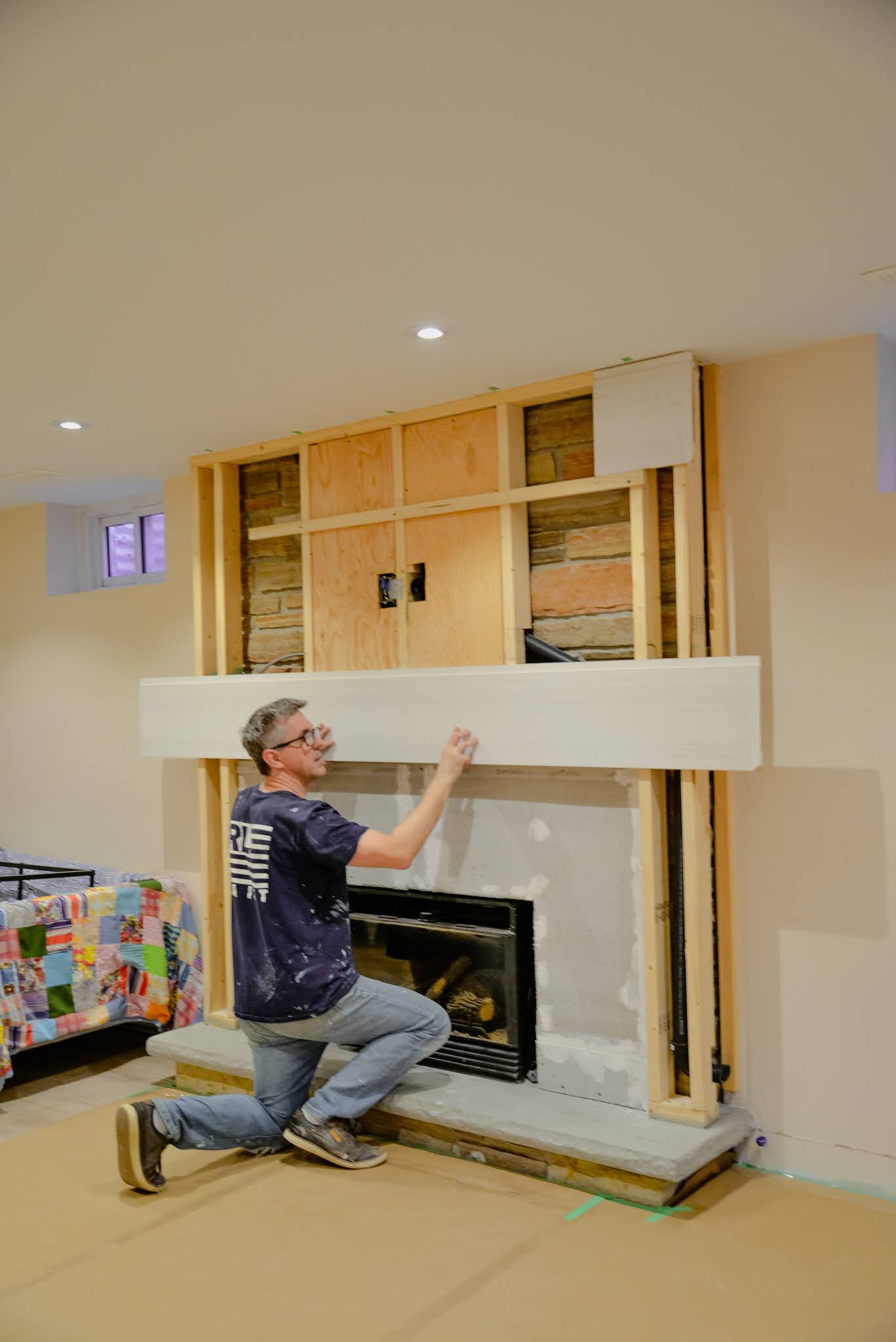 How To Update A Stone Fireplace - Rambling Renovators