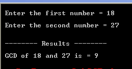 Program Find GCD or HCF of Two Whole Numbers ~ C++ Tutorial With Basic ...