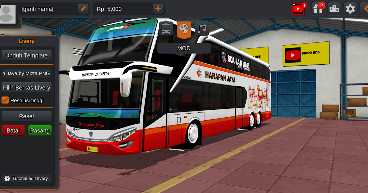 Kumpulan Livery Mod JB2+ SDD BUSSID - MASADI.ID