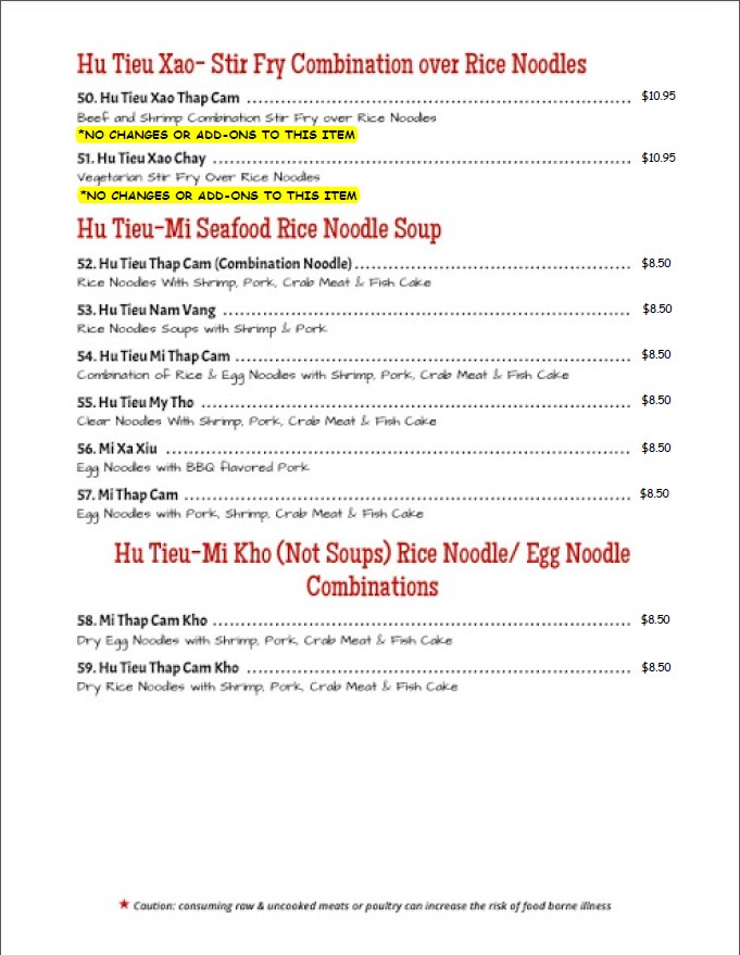 Pho 43 Express: Pho 43 Express Menu