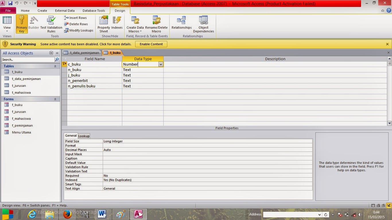 Contoh database perpustakaan dengan microsoft access 2007 - groovydast