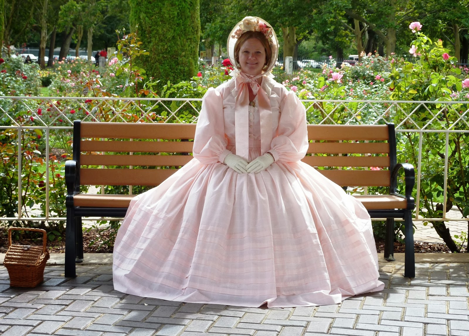 Beauty From Ashes: 1863 Damask Rose Semi Sheer Gown