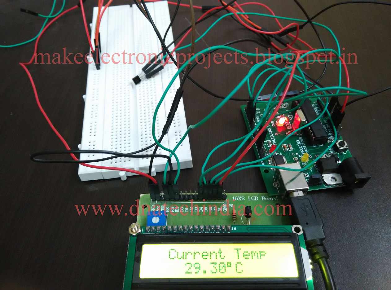 Arduino Based Digital Thermometer ~ Crazy for Electronics