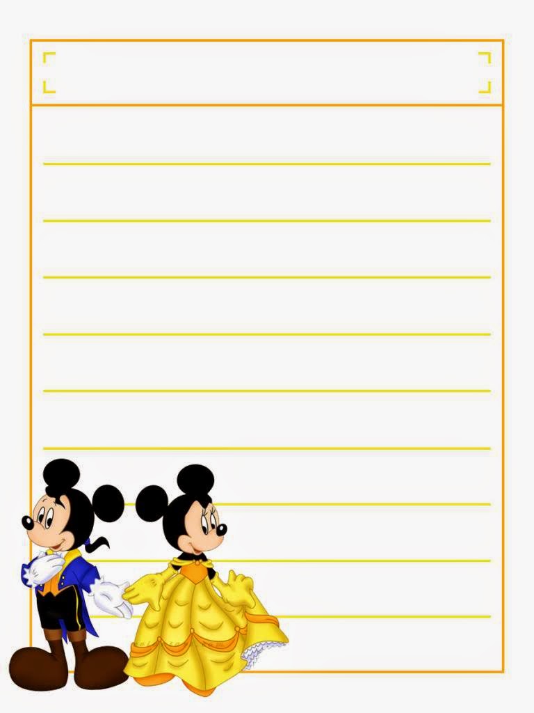 Mickey and Minnie Free Printable Notebook. - Oh My Fiesta! in english