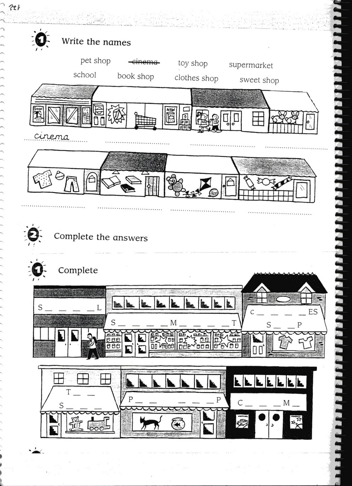 Fichas de inglés: Ficha Shops 1: Shops worksheets