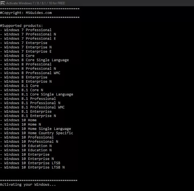 How to activate your Windows 10 for free with command prompt