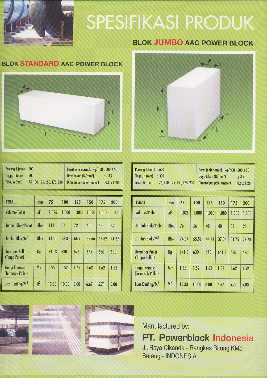 Bata Ringan : POWER BLOCK - [Suplier-Material] Pemasuk Material Bangunan
